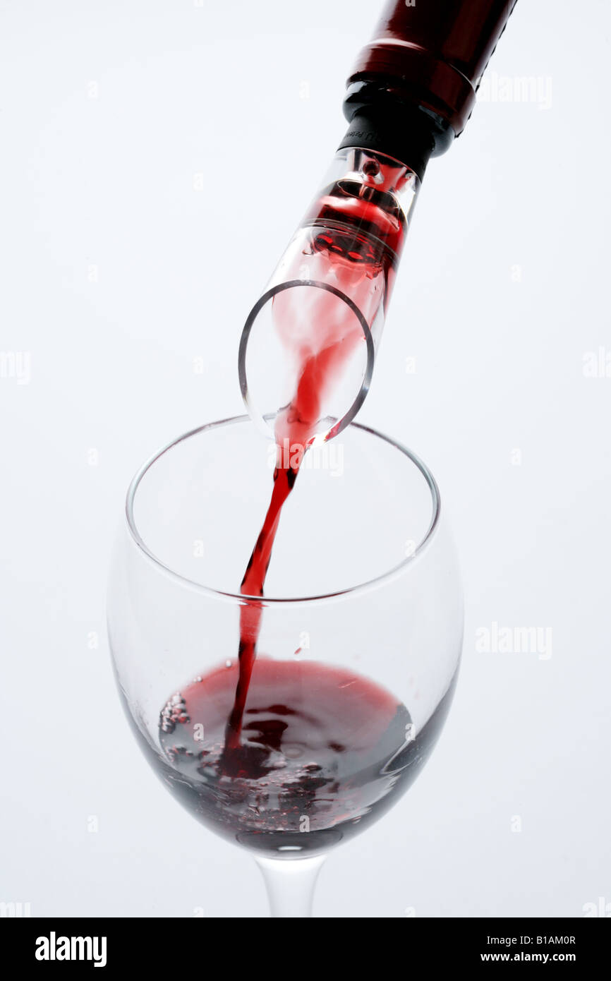 Serving wine with a decanter Stock Photo - Alamy