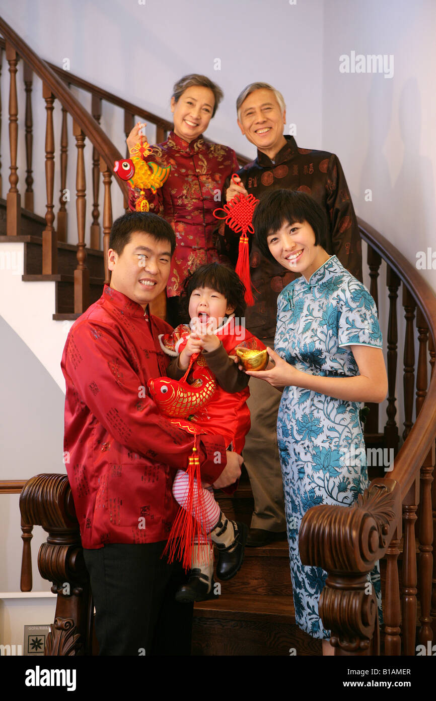 Chinese family reunion Stock Photo - Alamy