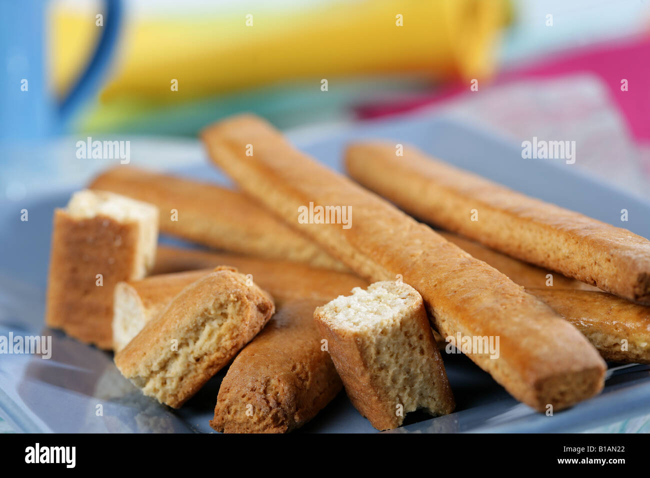 Hard almond biscuits Stock Photo - Alamy