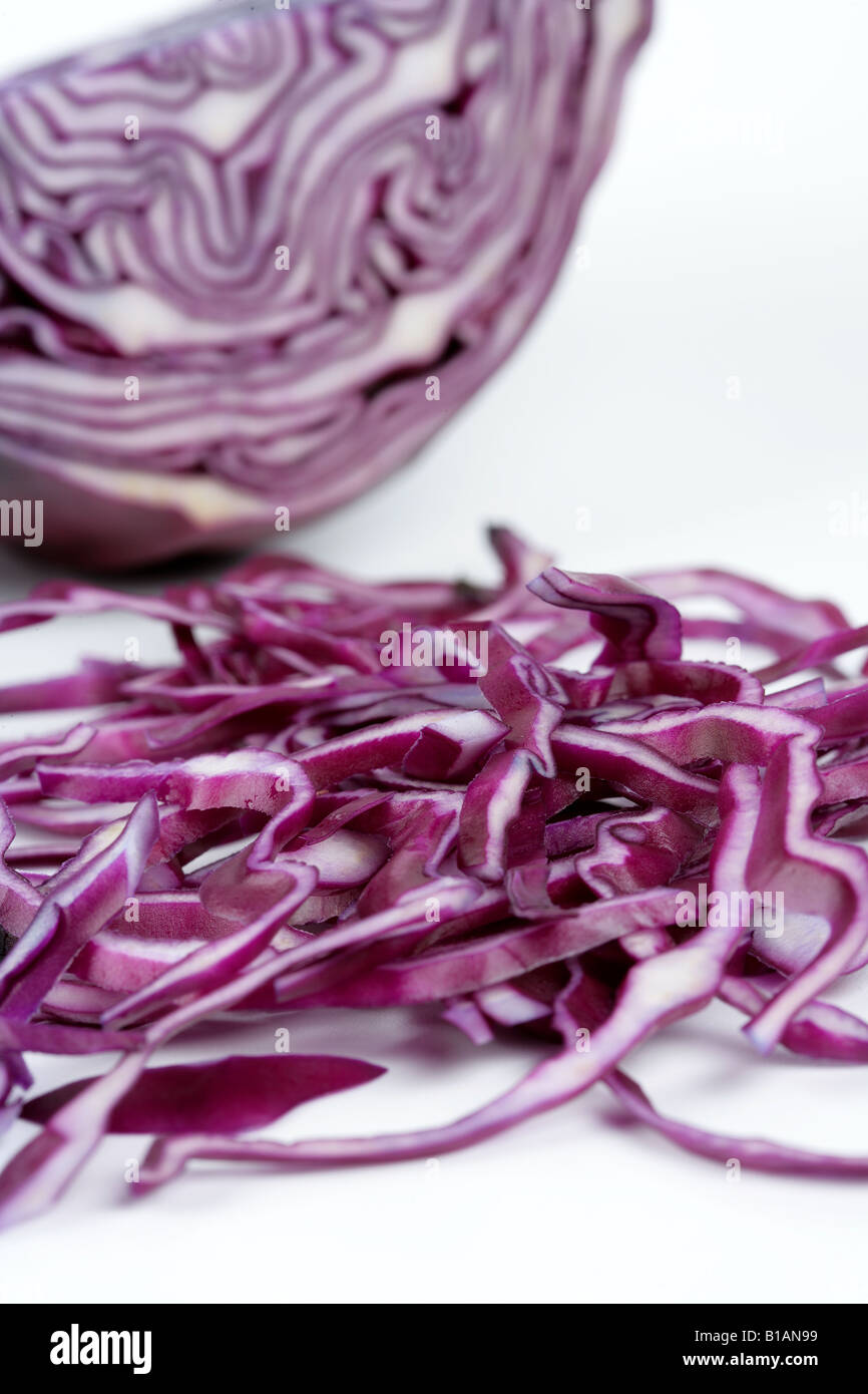 Red cabbage cut into strips hi-res stock photography and images - Alamy