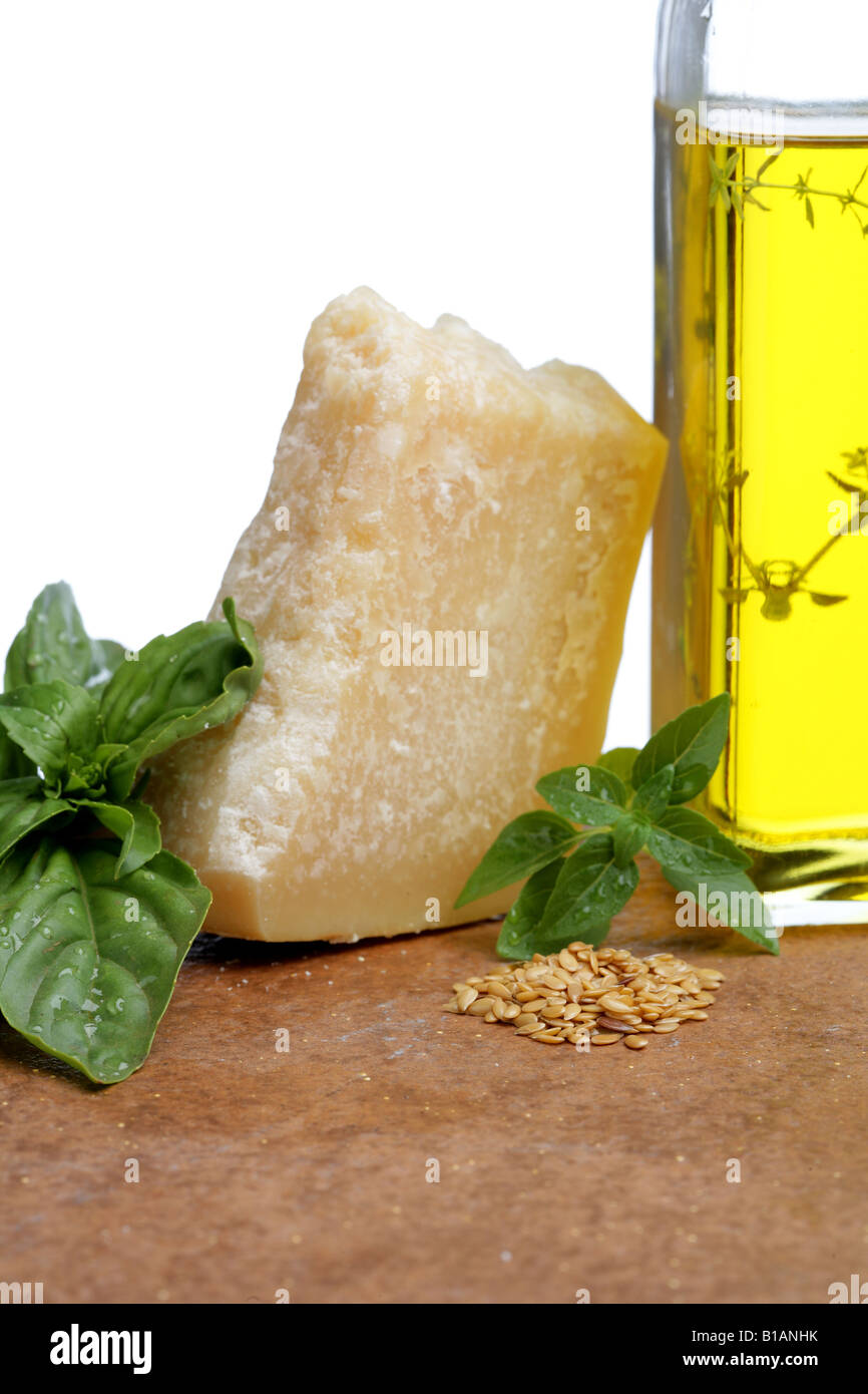 Parmesan cheese basil leaves hi-res stock photography and images - Alamy