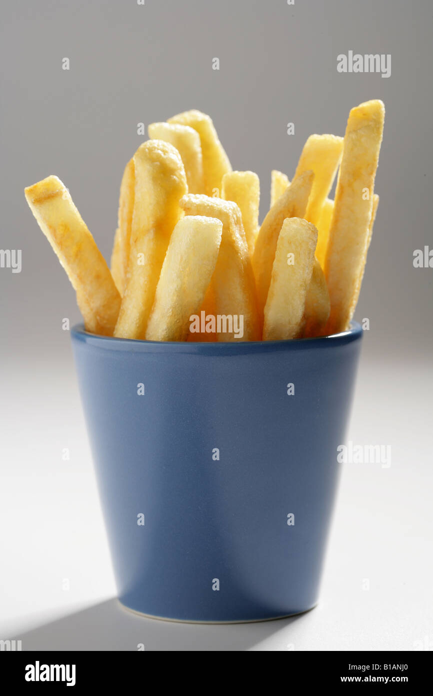 French fries in a pottery glass Stock Photo - Alamy
