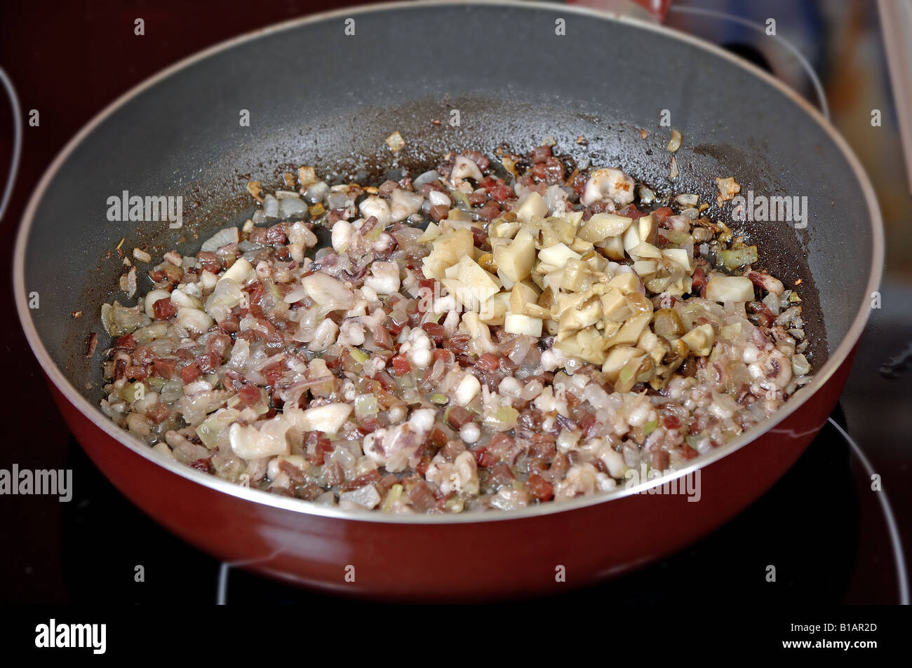 Step 1 Stuffed baby squid Stock Photo - Alamy