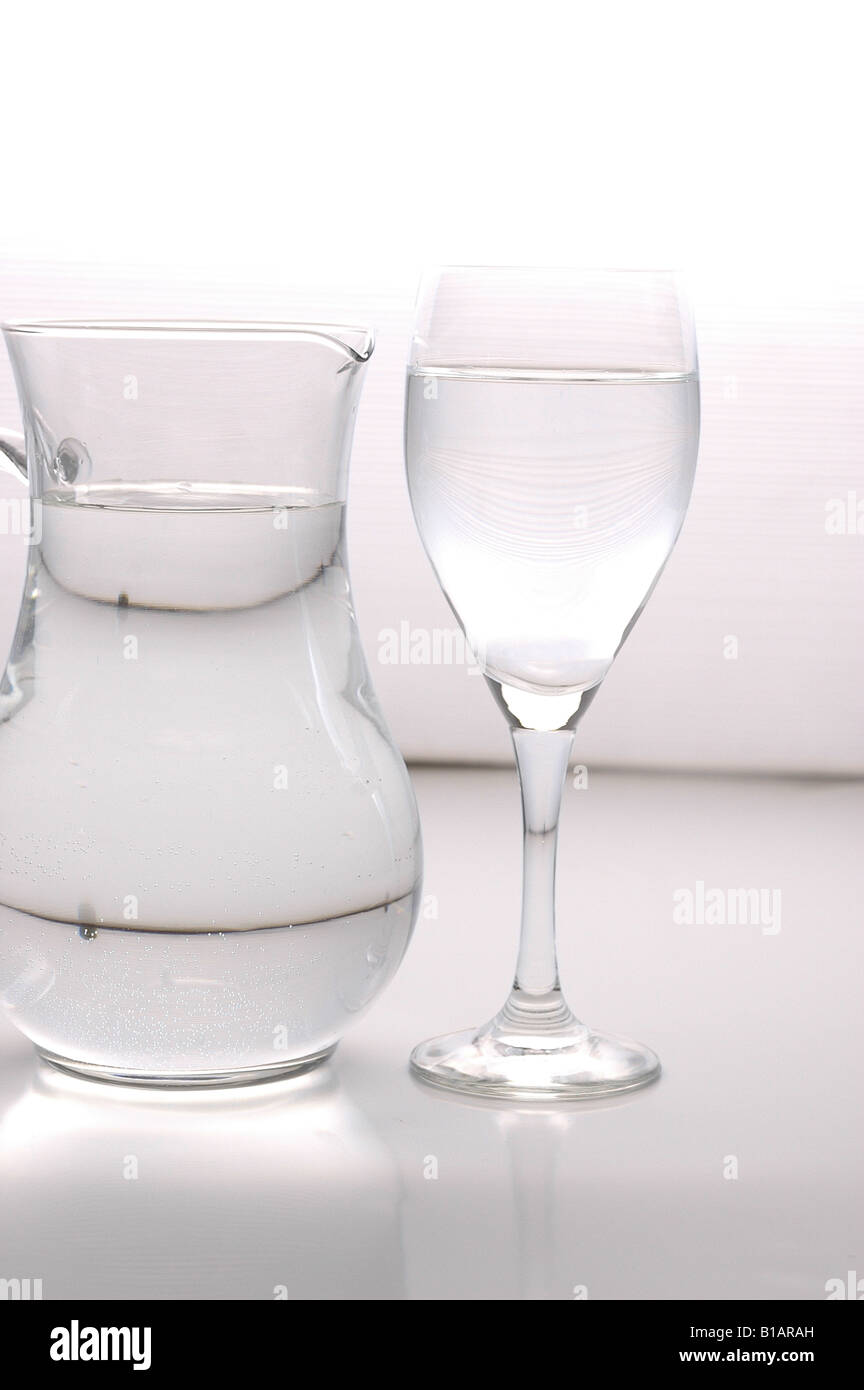 Jug and glass of water Stock Photo - Alamy