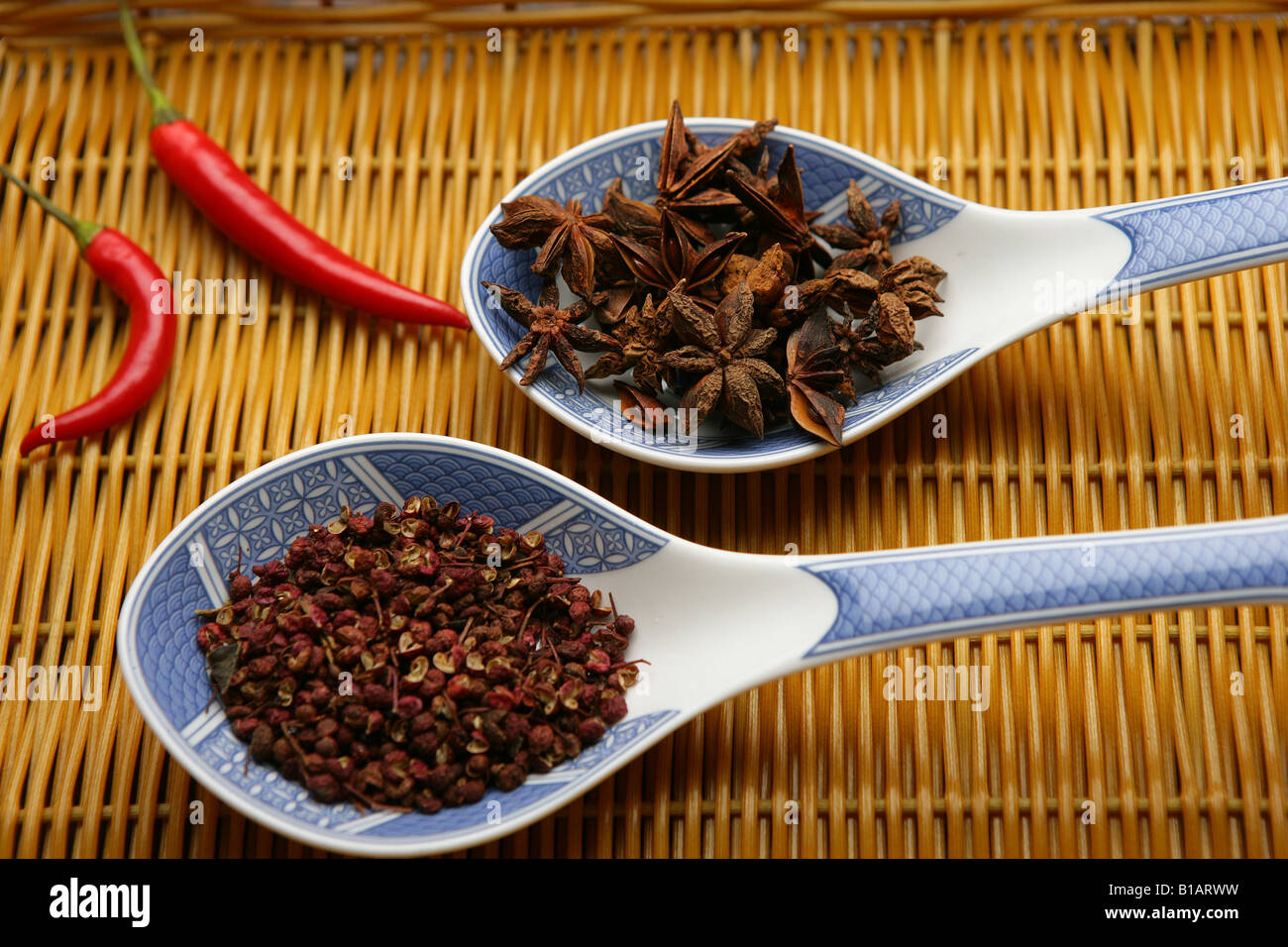 spoonful of chinese condiment Stock Photo - Alamy