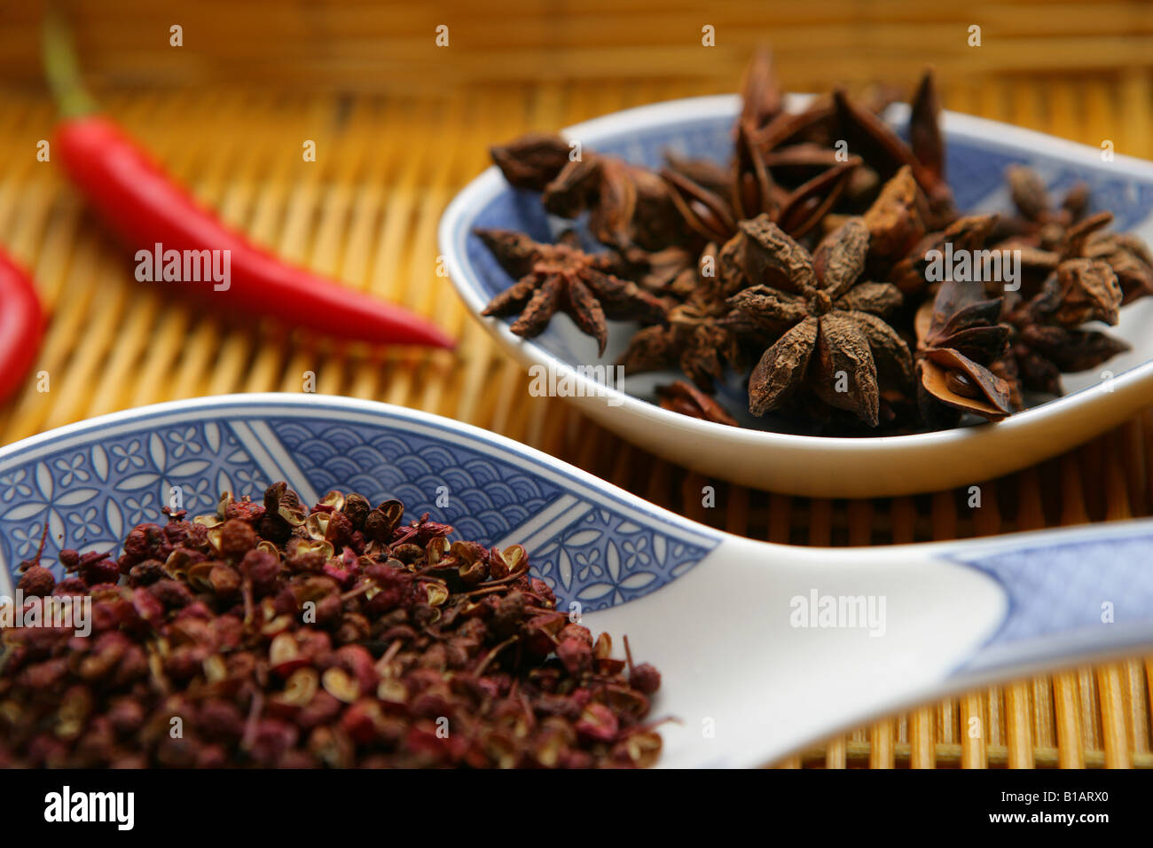 spoonful of chinese condiment Stock Photo - Alamy