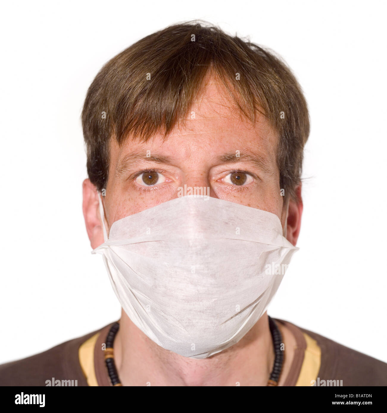 Man wearing a Surgical Mask, portrait Stock Photo - Alamy