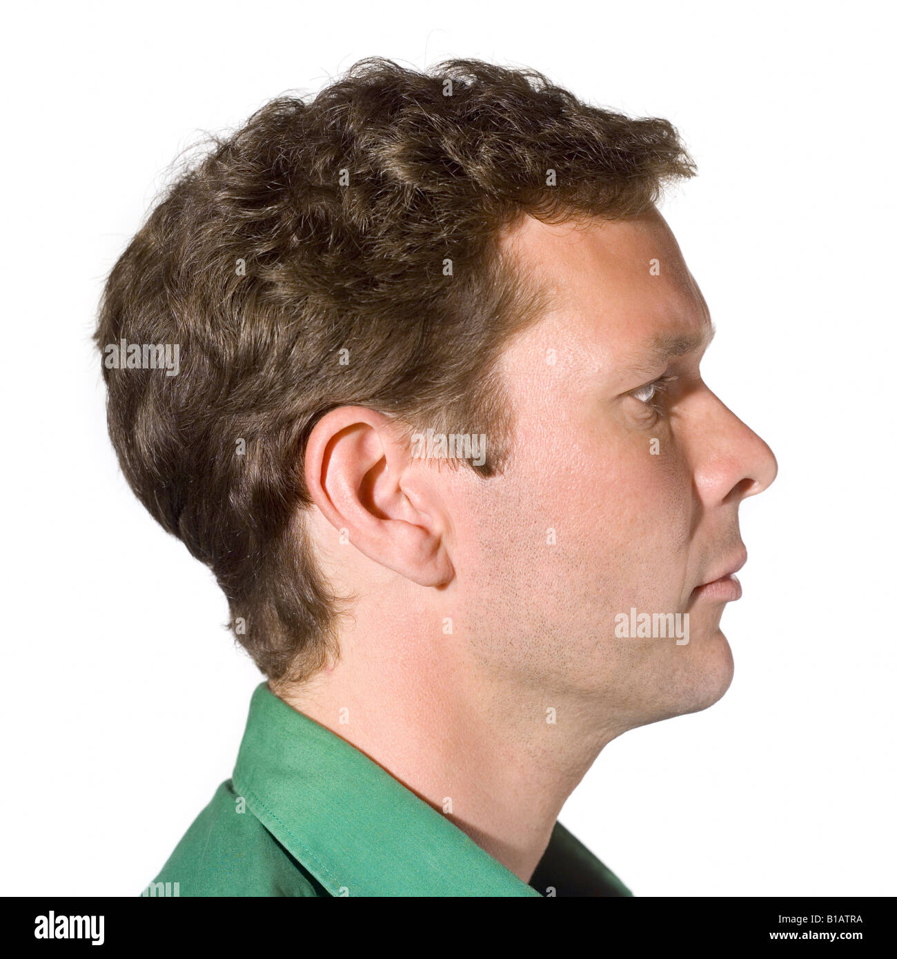 Man (35-40), portrait, side view Stock Photo - Alamy