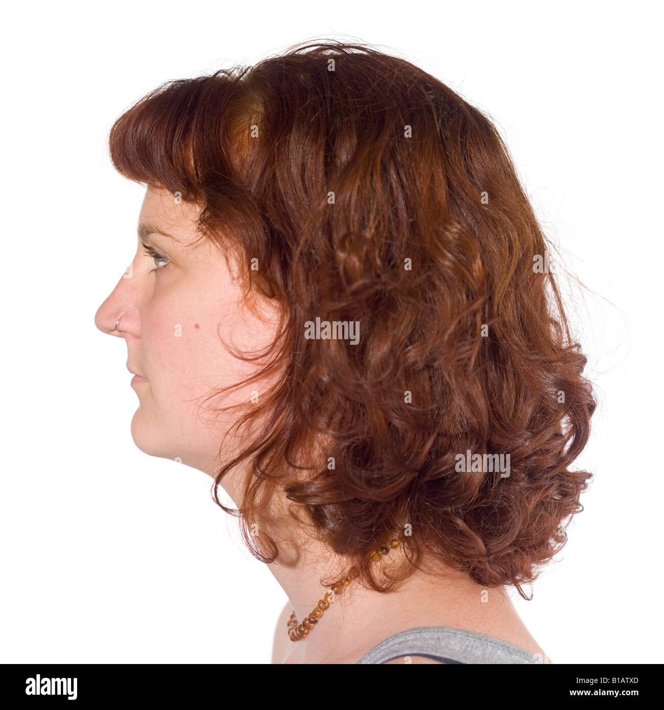 Young woman portrait, side view Stock Photo - Alamy