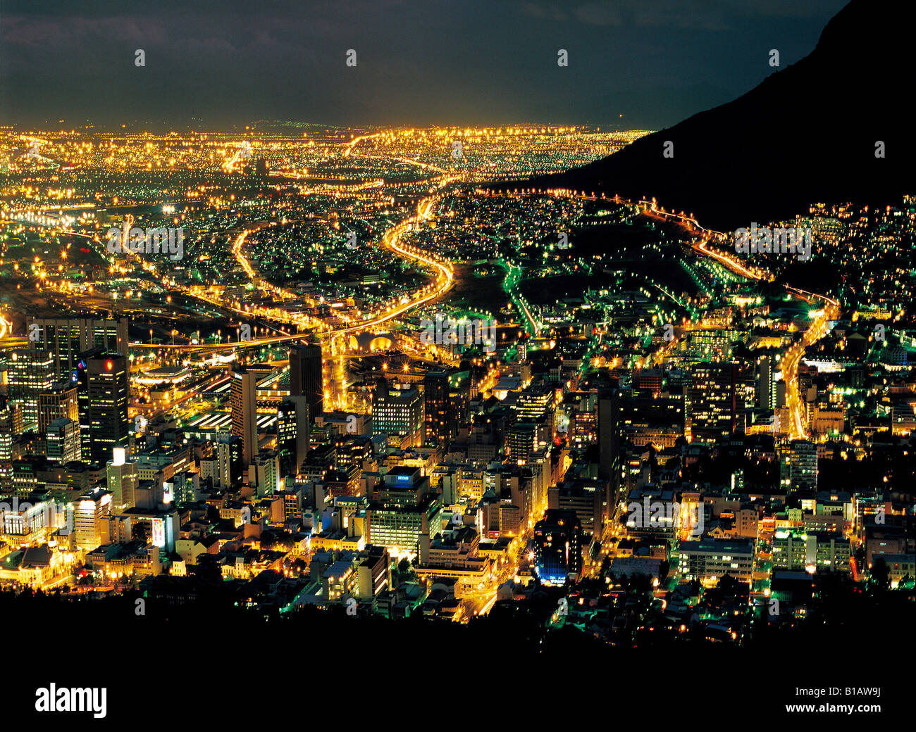 urban scene of South Africa,night Stock Photo - Alamy