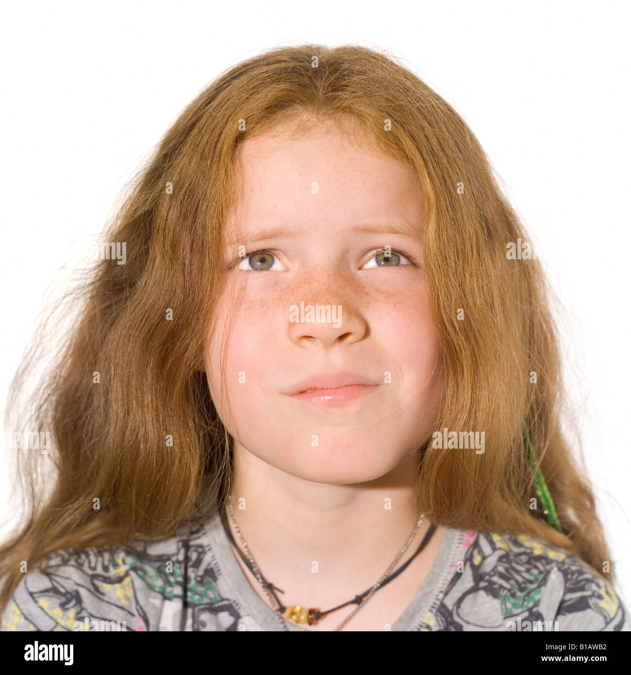 Portrait of a girl (8-9 Stock Photo - Alamy