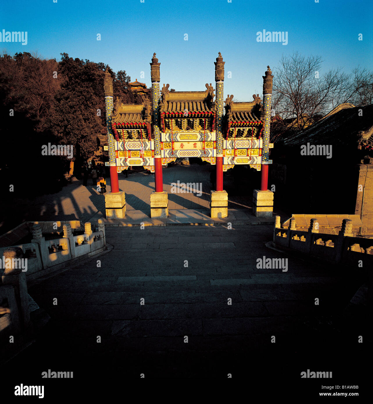 torii at Summer Palace,Beijing,China Stock Photo - Alamy