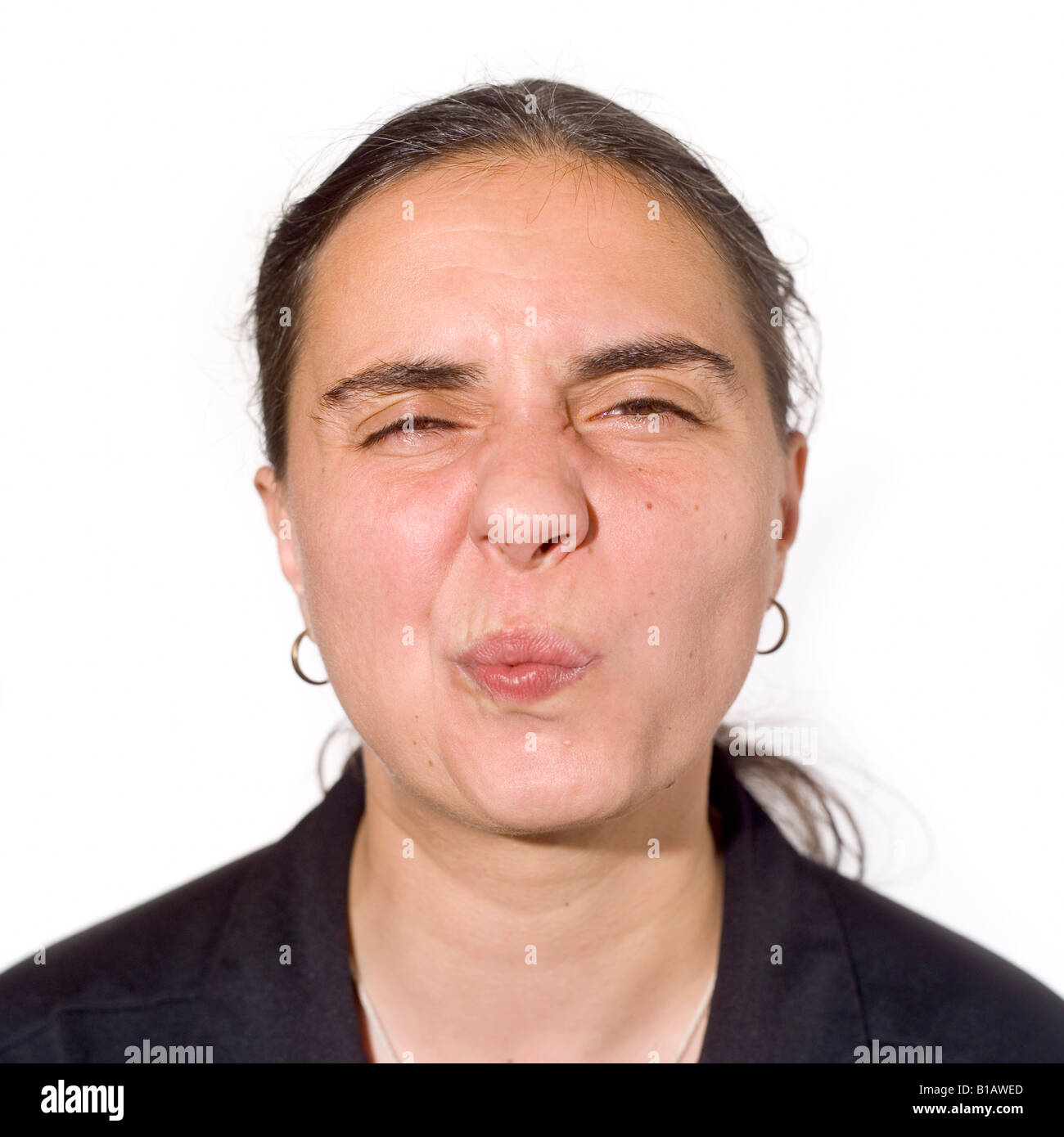 Pulling funny faces adults hi-res stock photography and images - Alamy