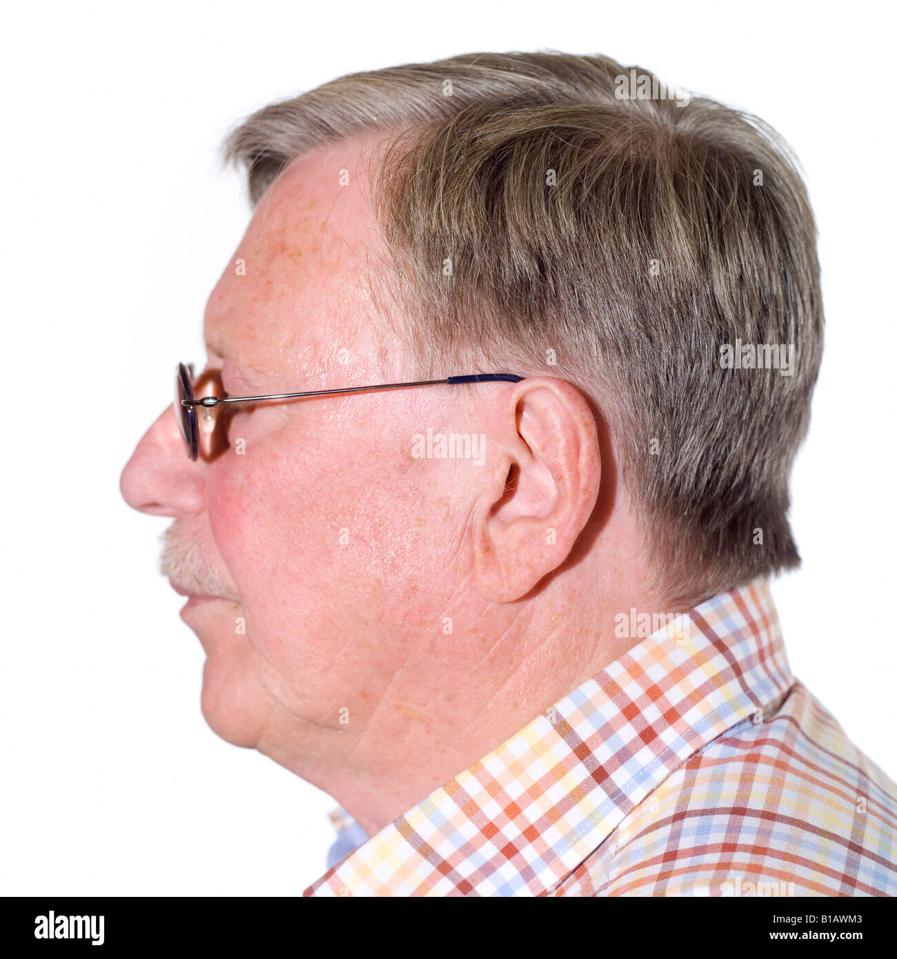Senior man, portrait, side view Stock Photo - Alamy