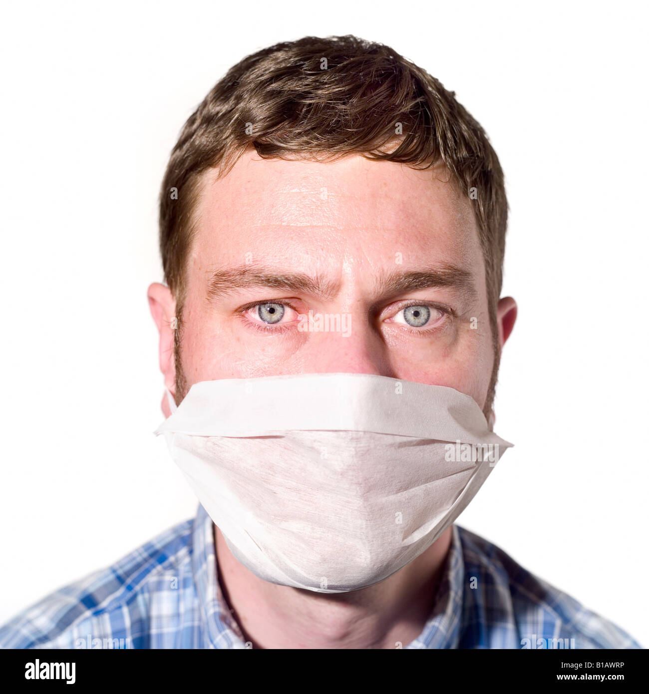 Man wearing a mask, portrait Stock Photo - Alamy