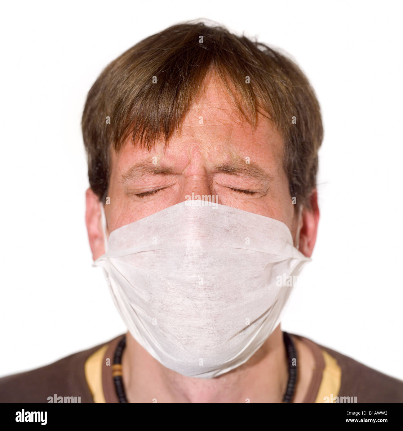 Man wearing a Surgical Mask, portrait Stock Photo - Alamy