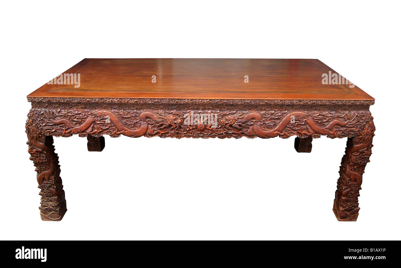 a antique chinese table Stock Photo - Alamy