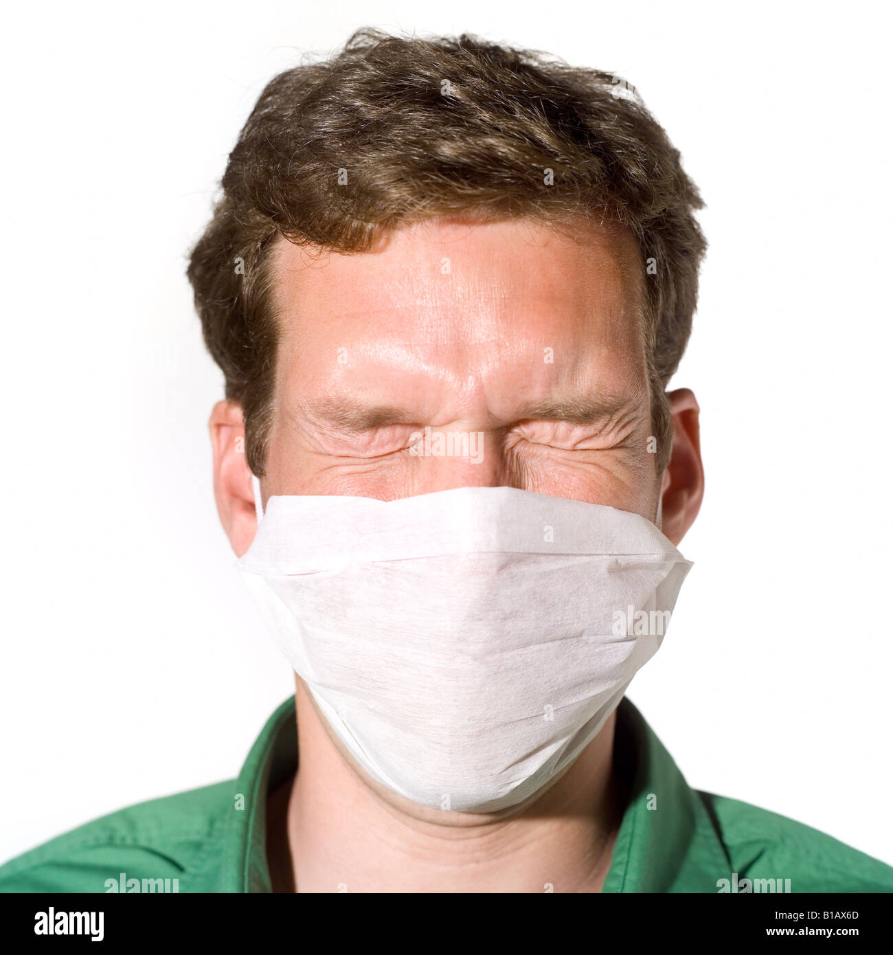 Man wearing a mask, portrait Stock Photo - Alamy