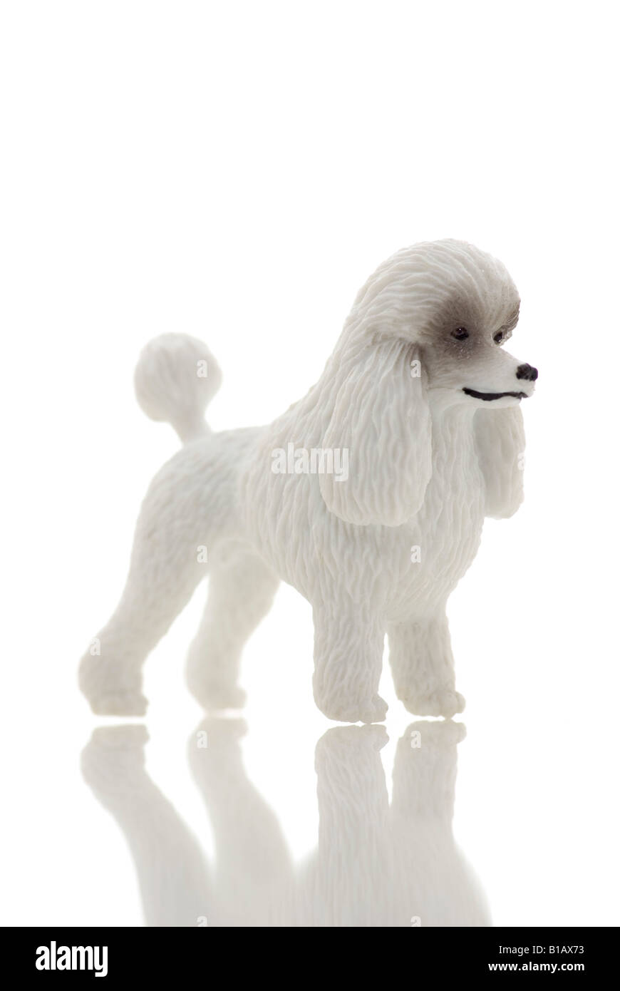 Plastic Figurine of a poodle Stock Photo - Alamy