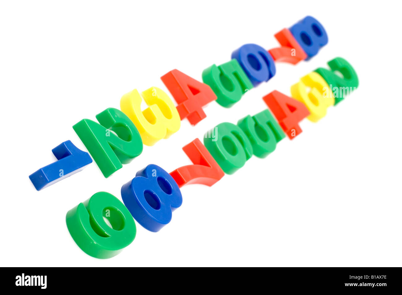 object on white toy plastic number Stock Photo - Alamy