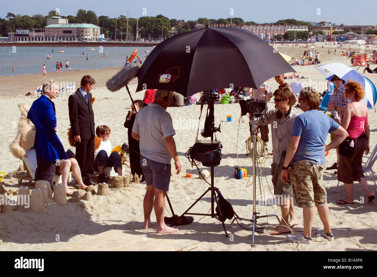 BBC CBeebies Television crew filming childrens puppet programme Nuzzle ...
