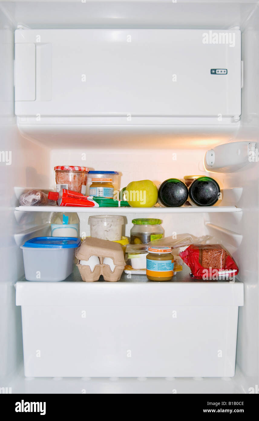 Food in Refrigerator Stock Photo - Alamy