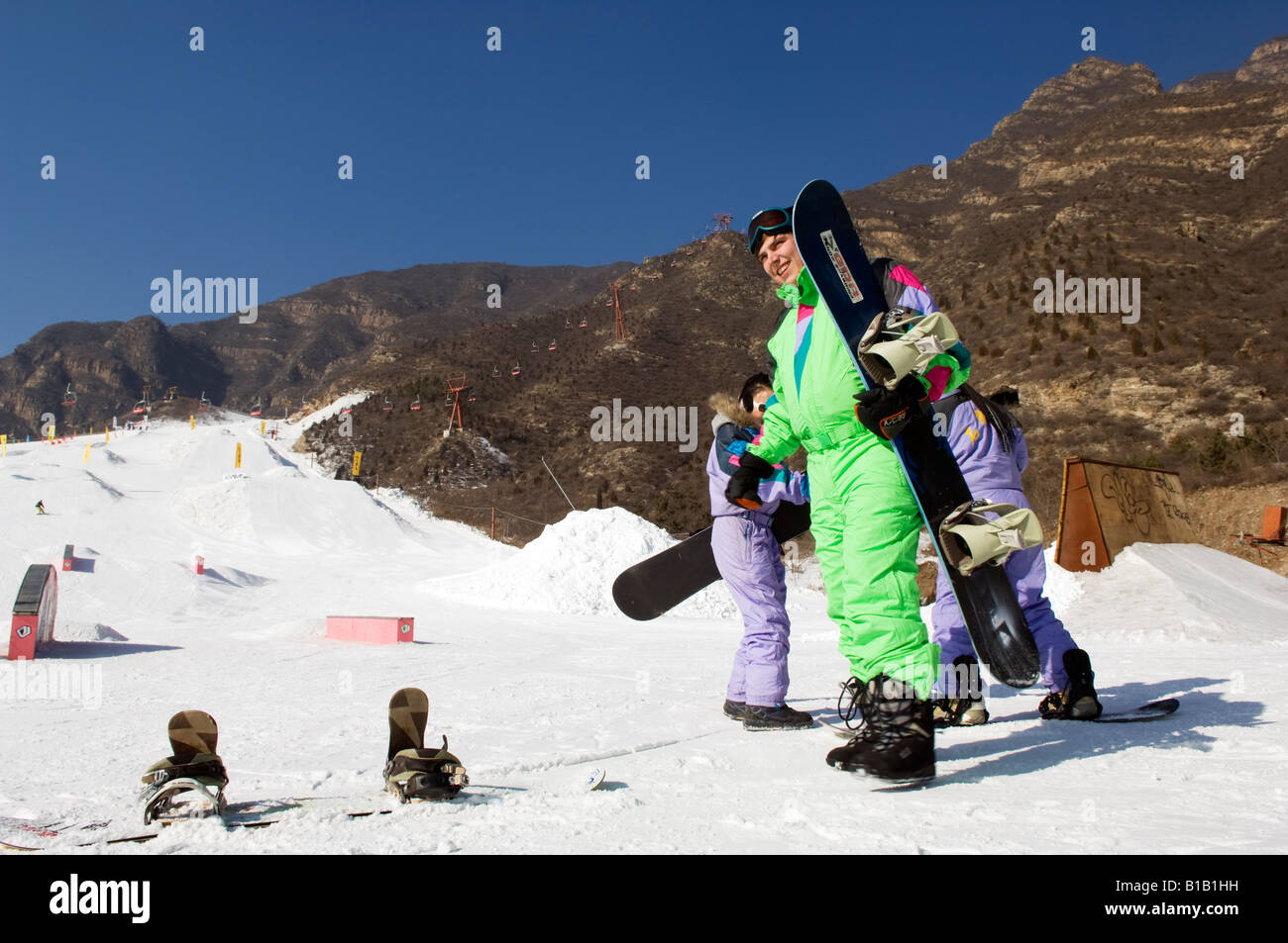 Shijinglong ski resort Beijing China Stock Photo - Alamy