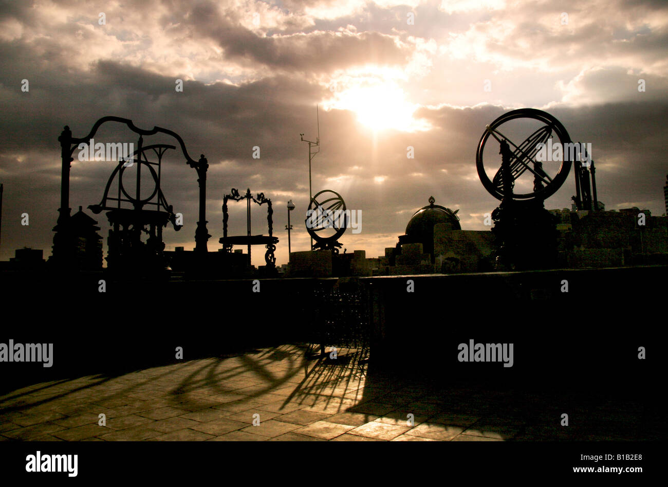 Silhouette of beijing ancient observatory hi-res stock photography and images - Alamy