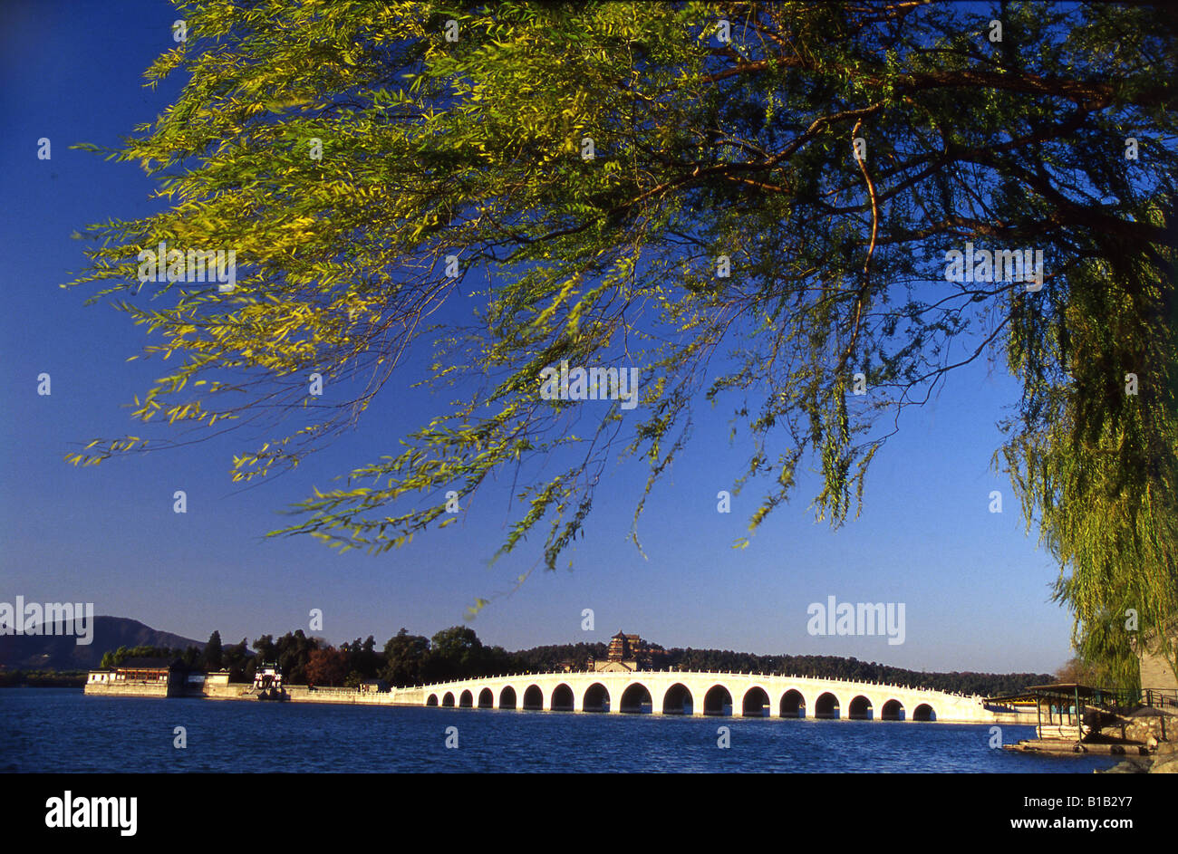 Seventeen Arch Bridge,Lake Kunming,Summer Palace,Beijing,China Stock ...