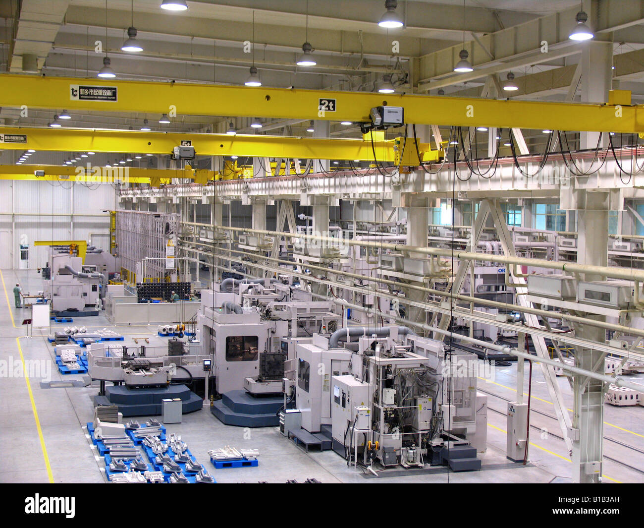 production line of BYJC-OKUMA Machine Tool CO.,LTD Stock Photo - Alamy