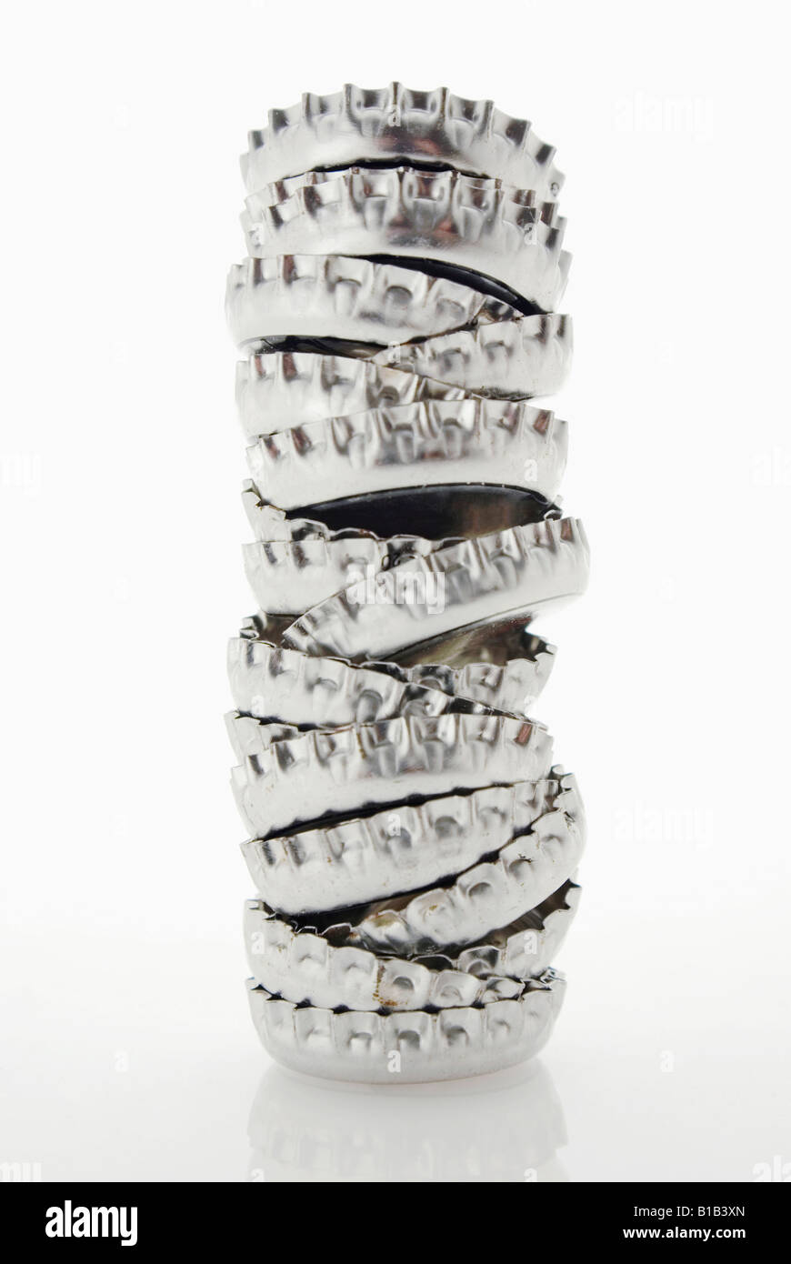 Stacked crown caps, close-up Stock Photo - Alamy