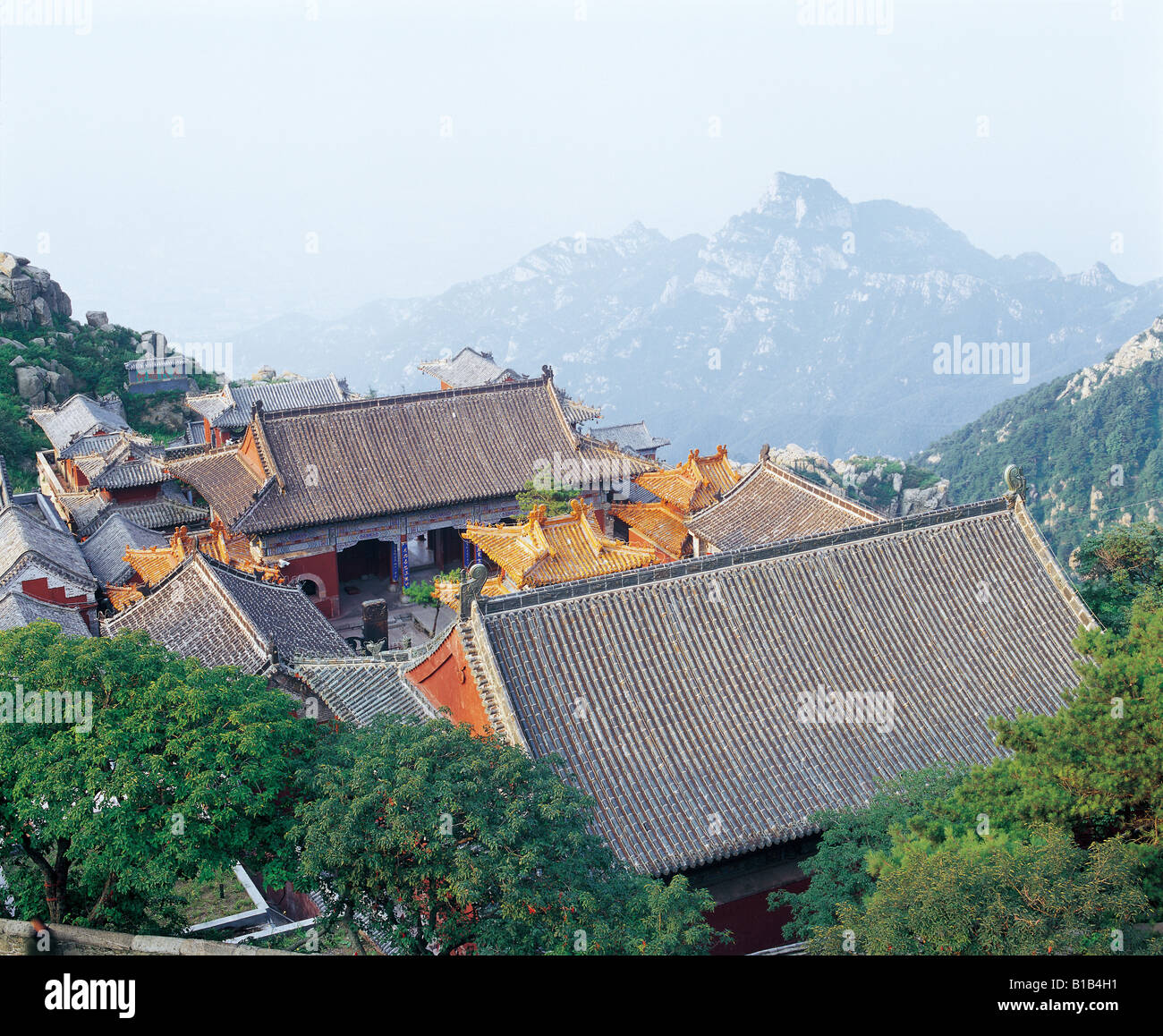 Ancient building at mt taishan hi-res stock photography and images - Alamy