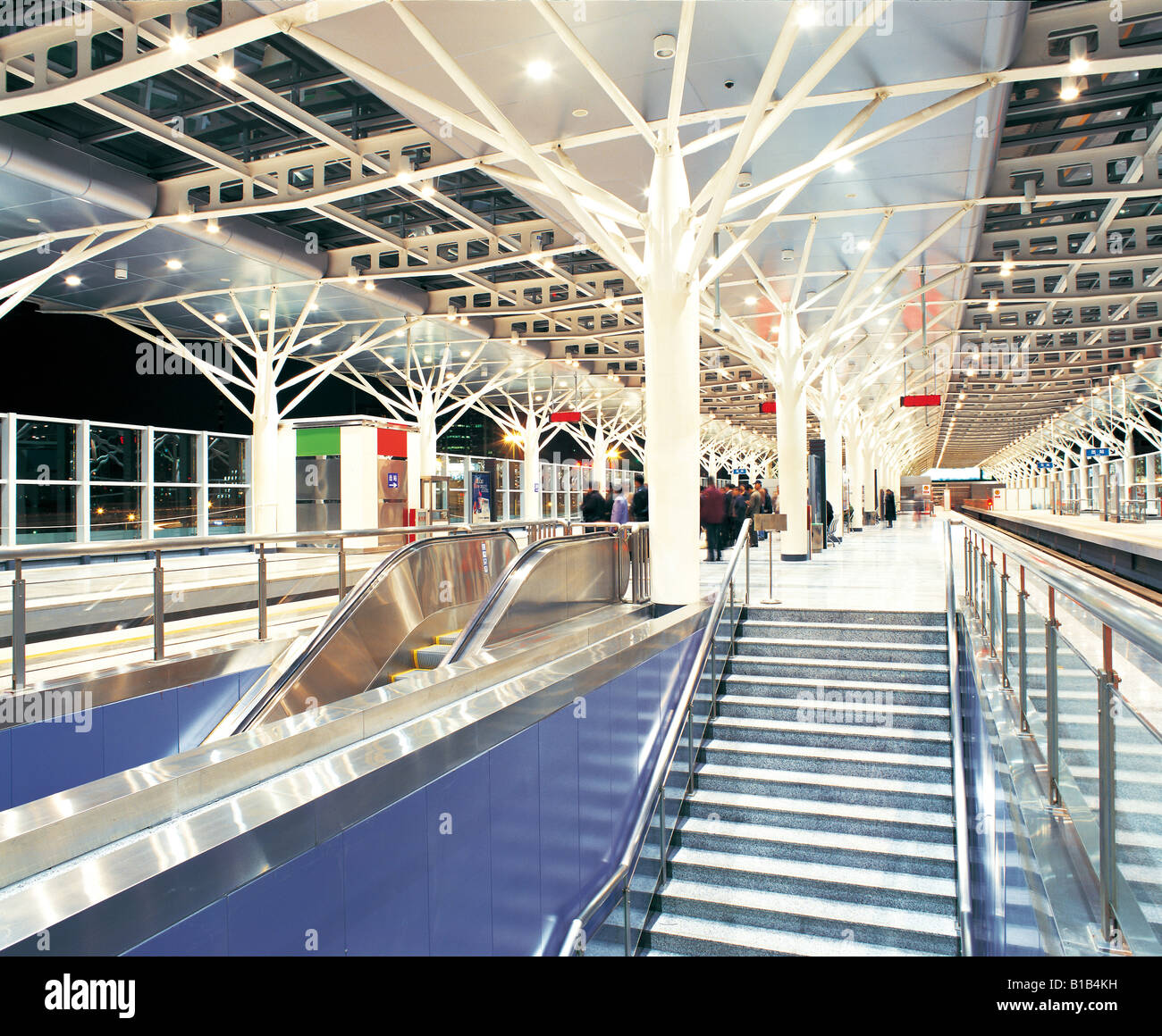subway platform of Xizhimen station,Beijing,China,night Stock Photo - Alamy