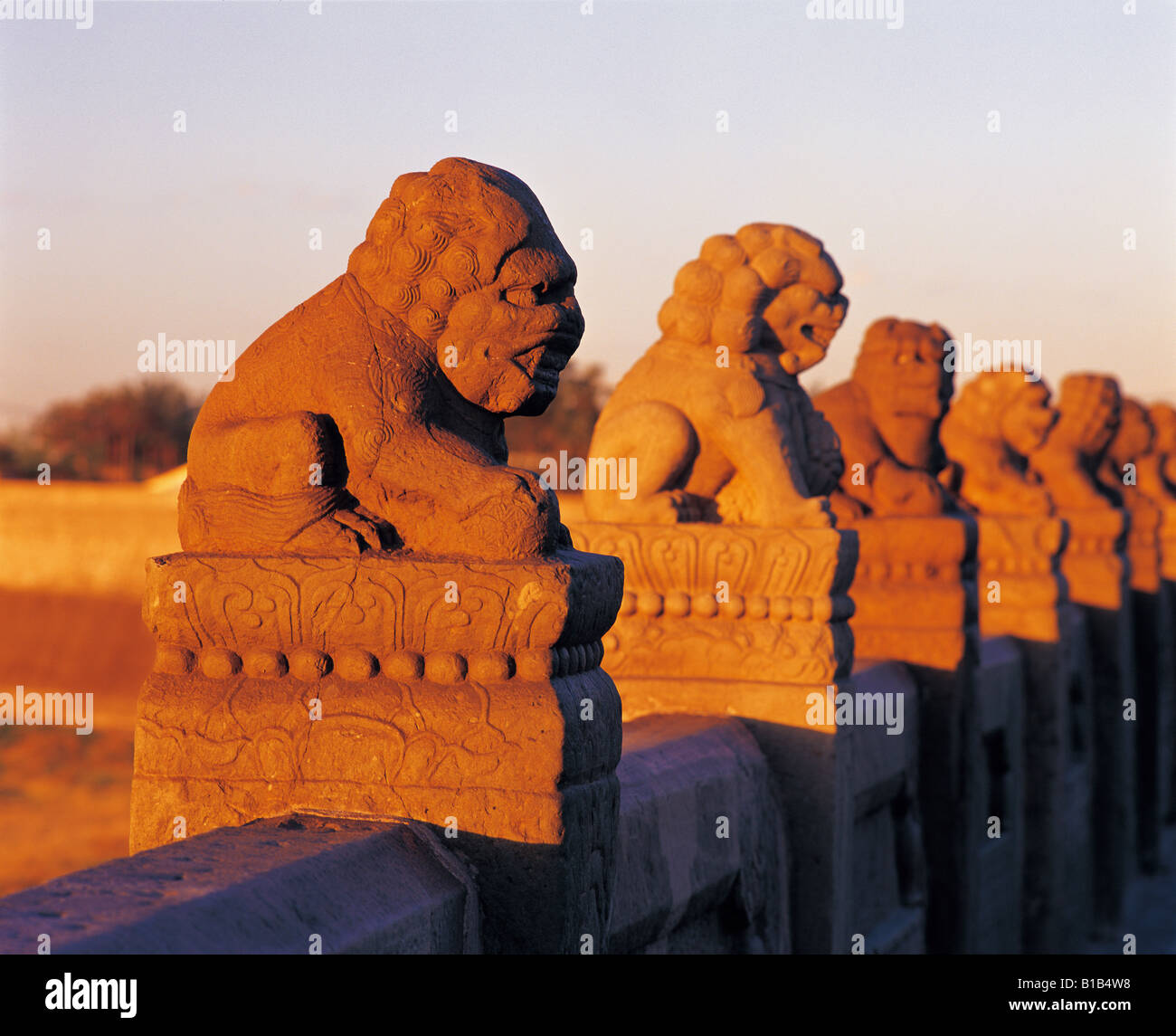 stone lions on Lugou Bridge,Beijing,China Stock Photo - Alamy
