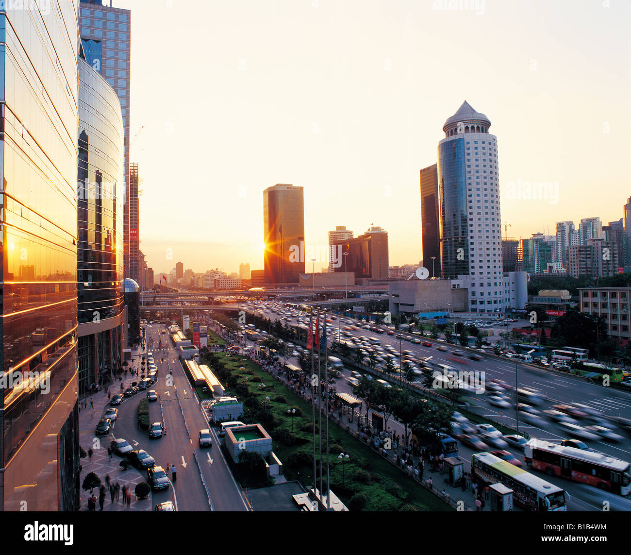 CBD in dusk,Dabeiyao,Beijing,China Stock Photo - Alamy
