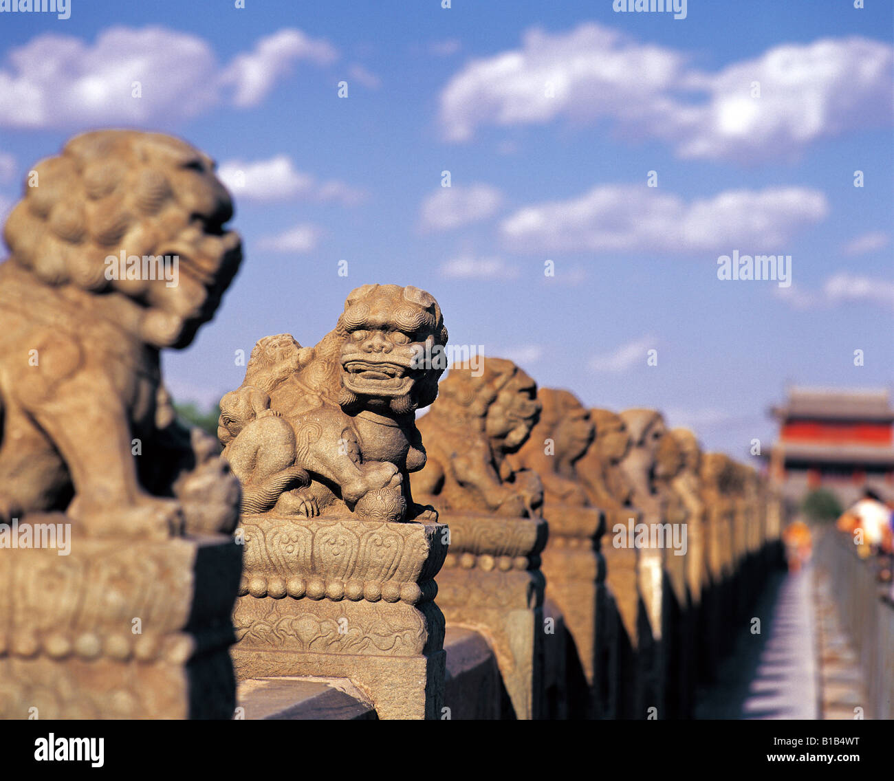 stone lions on Lugou Bridge,Beijing,China Stock Photo - Alamy
