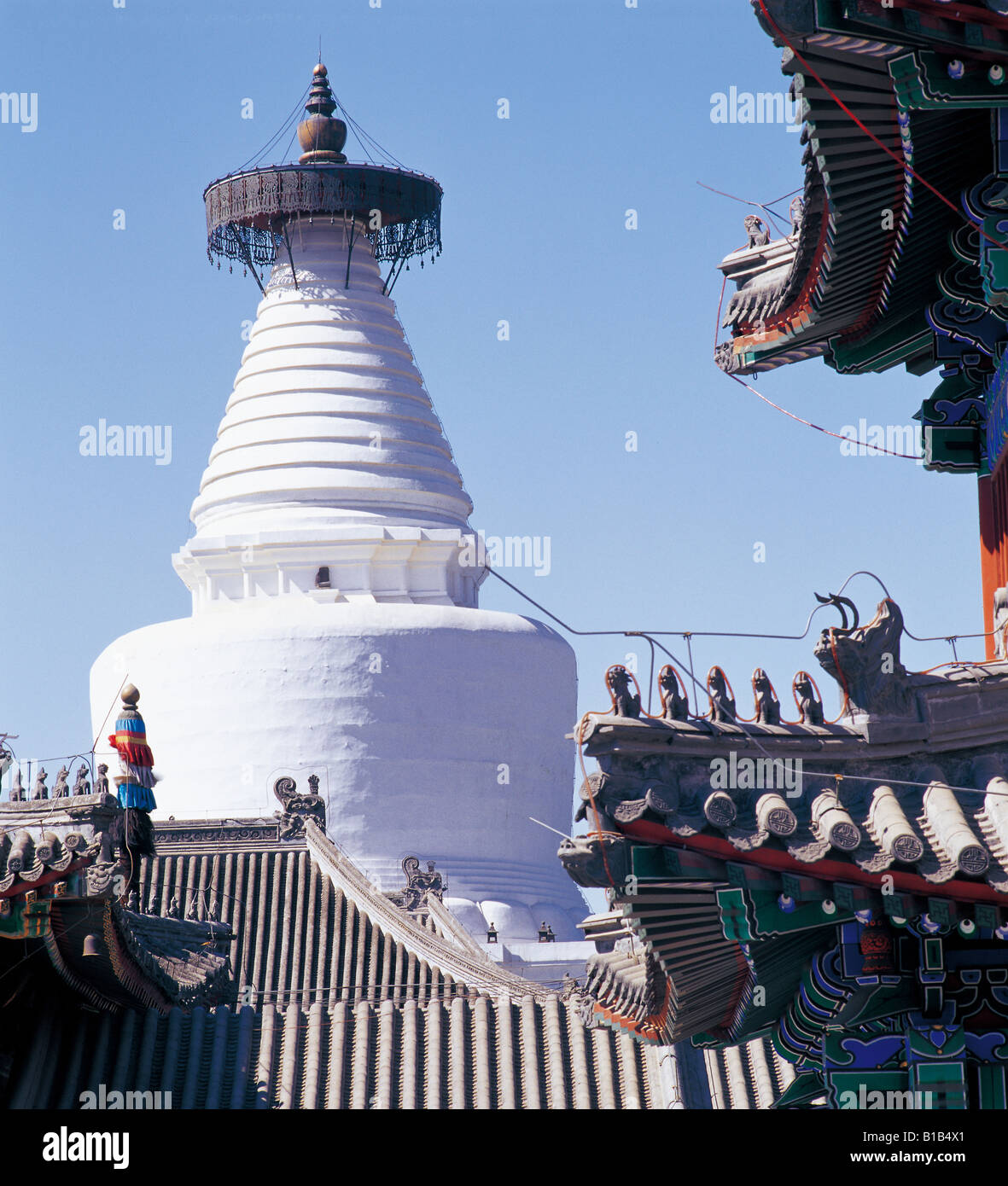 White Pagoda Temple,Beijing,China Stock Photo - Alamy
