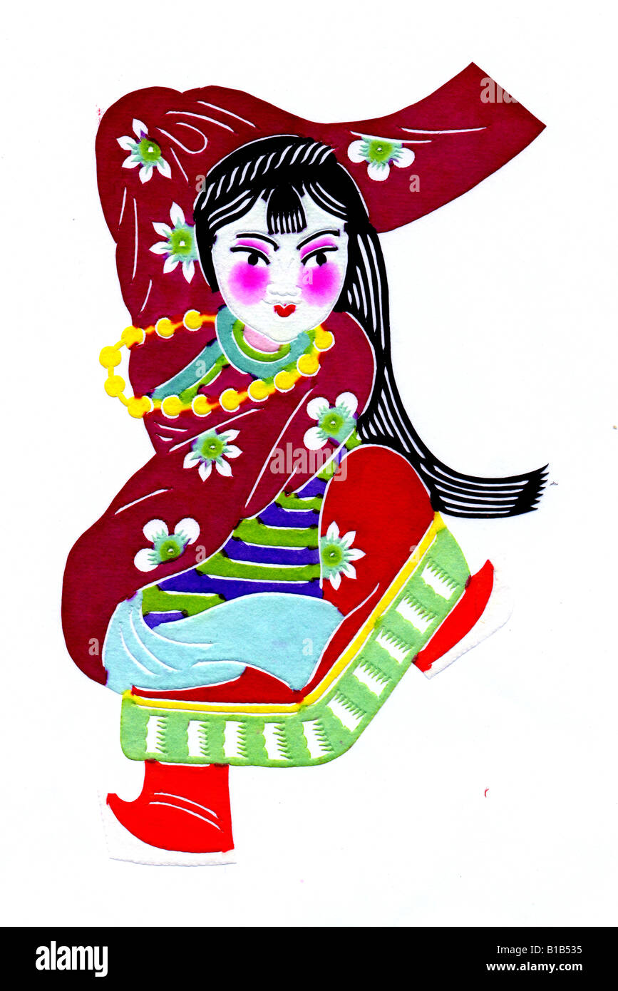 Tibetan woman child Cut Out Stock Images & Pictures - Alamy