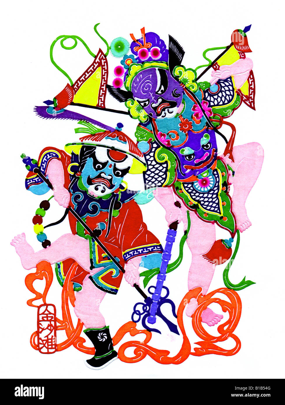 cut or torn paper,Beijing Opera Stock Photo - Alamy