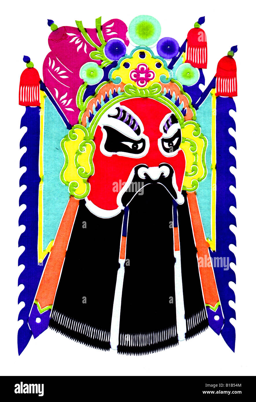 cut or torn paper,Beijing Opera Stock Photo - Alamy