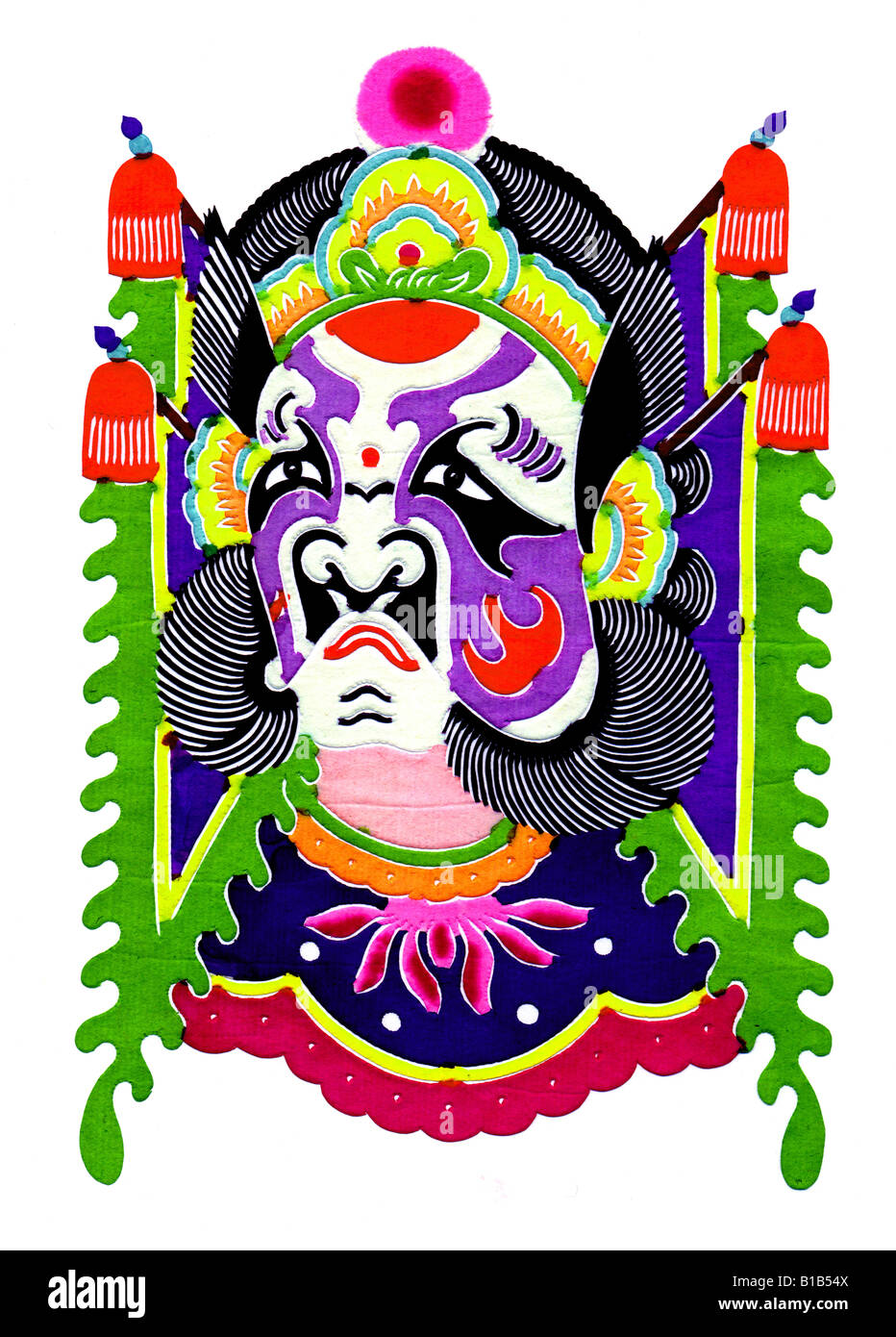 cut or torn paper,Beijing Opera Stock Photo - Alamy
