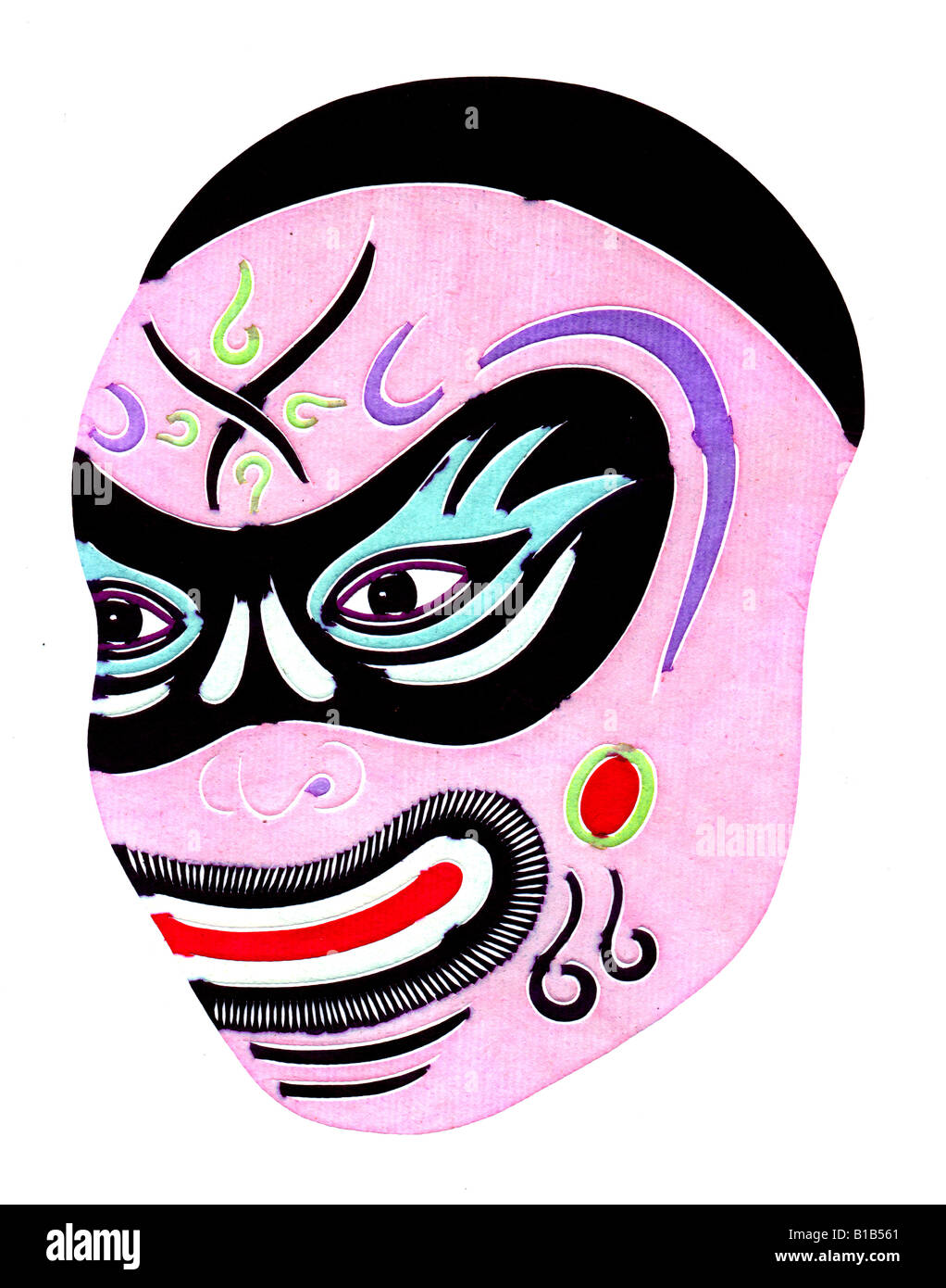 cut or torn paper,Beijing Opera Stock Photo - Alamy