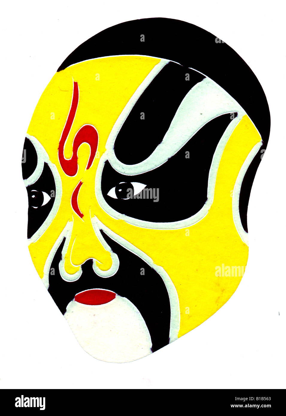 cut or torn paper,Beijing Opera Stock Photo - Alamy