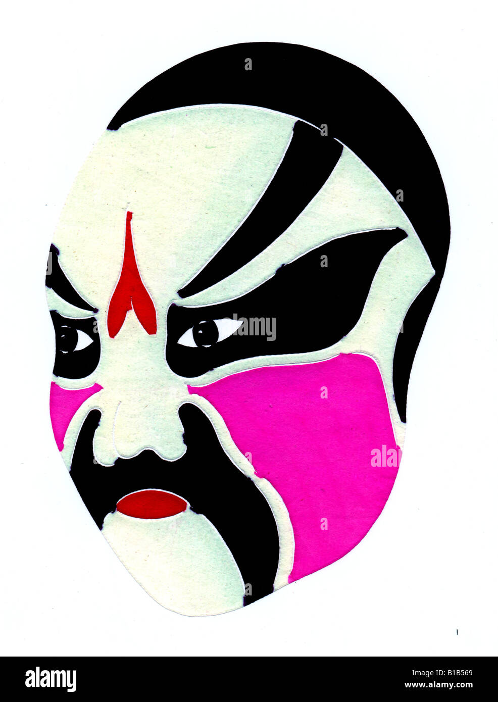 cut or torn paper,Beijing Opera Stock Photo - Alamy