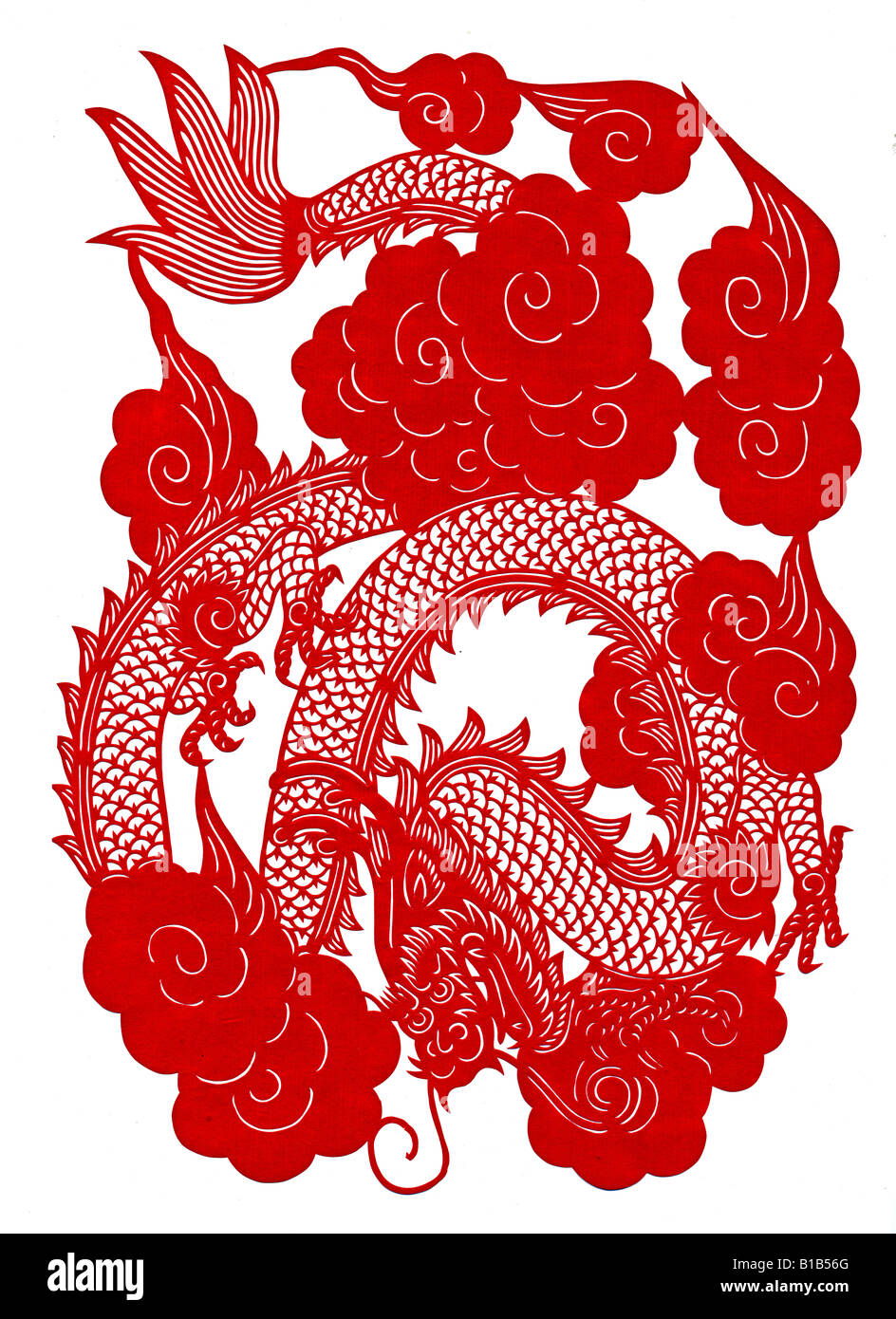 cut or torn paper,dragon Stock Photo - Alamy