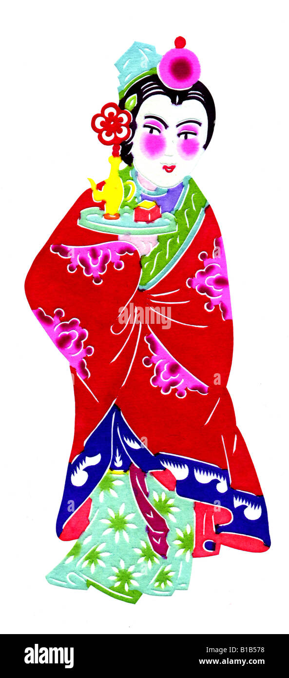 cut or torn paper,Beijing Opera Stock Photo - Alamy