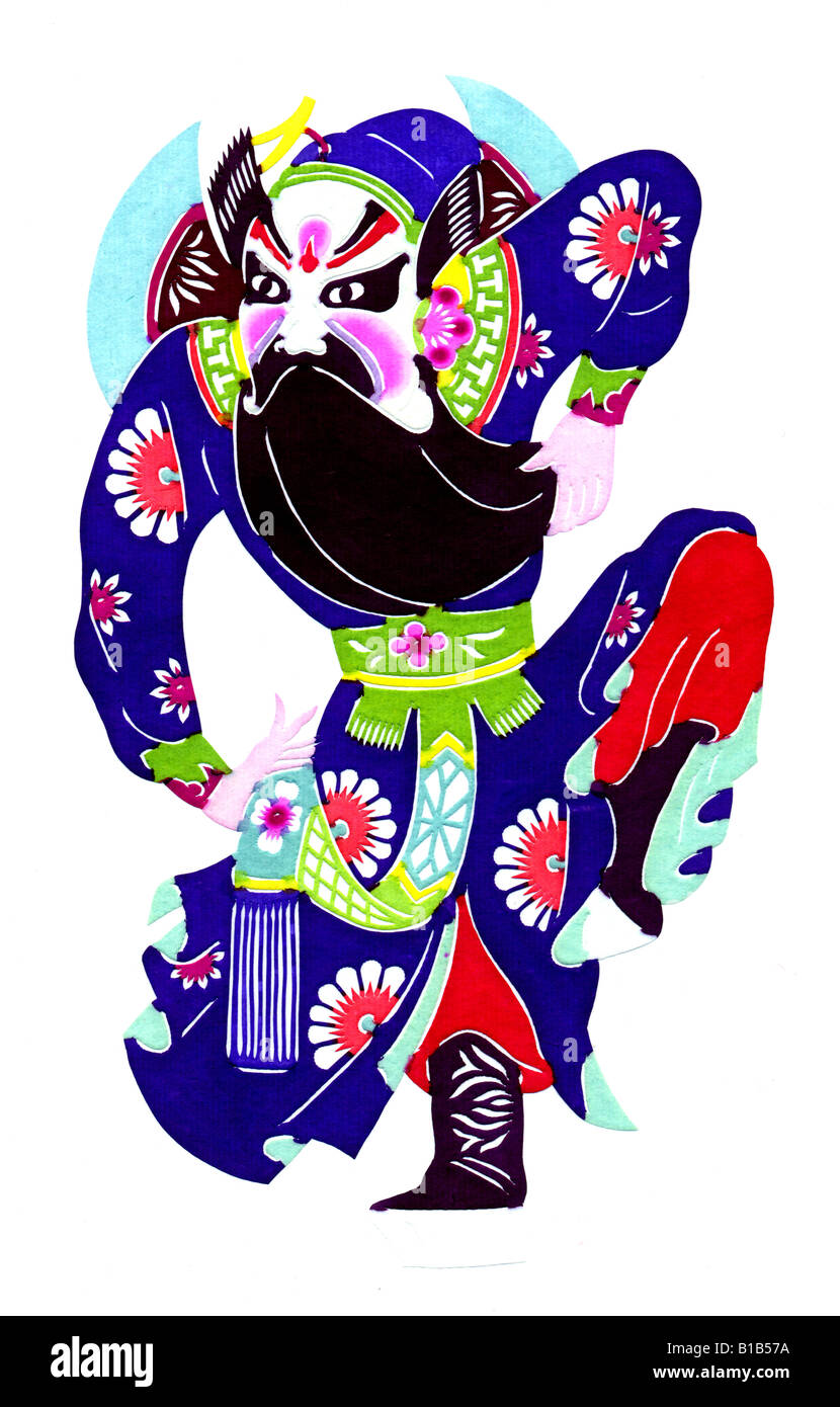 cut or torn paper,Beijing Opera Stock Photo - Alamy
