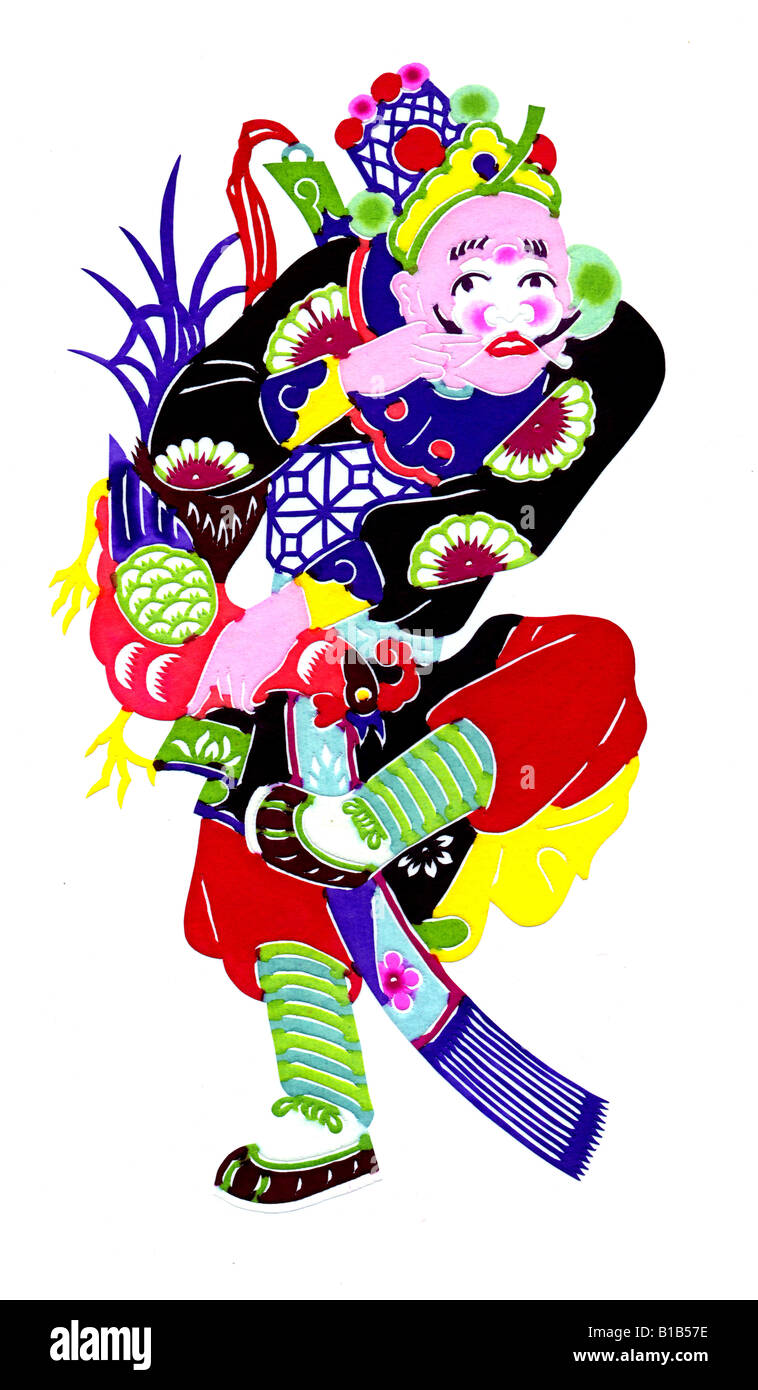 cut or torn paper,Beijing Opera Stock Photo - Alamy