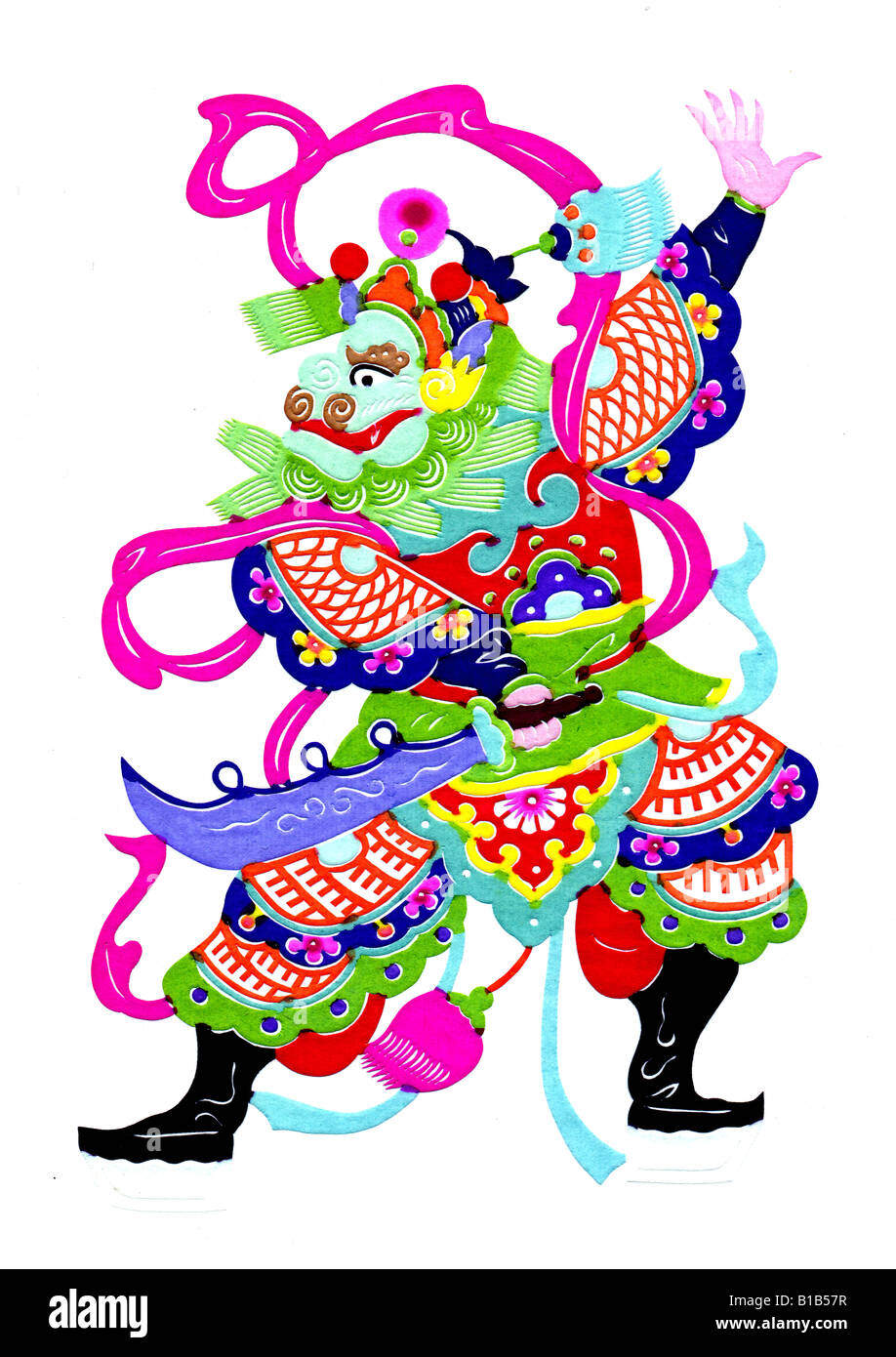 cut or torn paper,Beijing Opera Stock Photo - Alamy