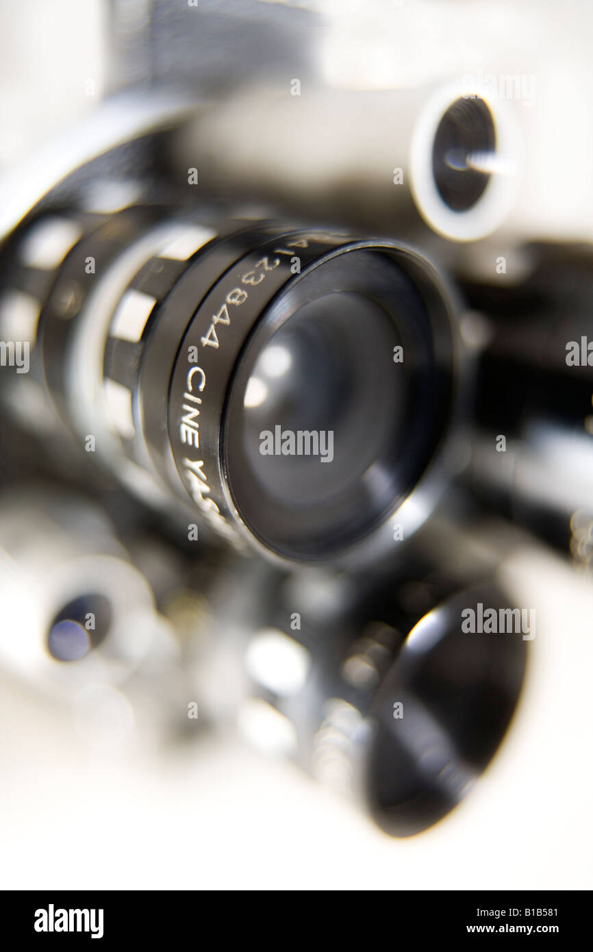 lens turret of 8mm cine movie camera Stock Photo - Alamy